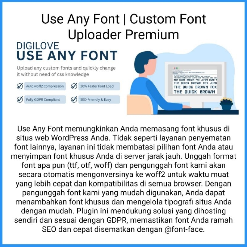 Jual Use Any Font | Custom Font Uploader Premium | Shopee Indonesia