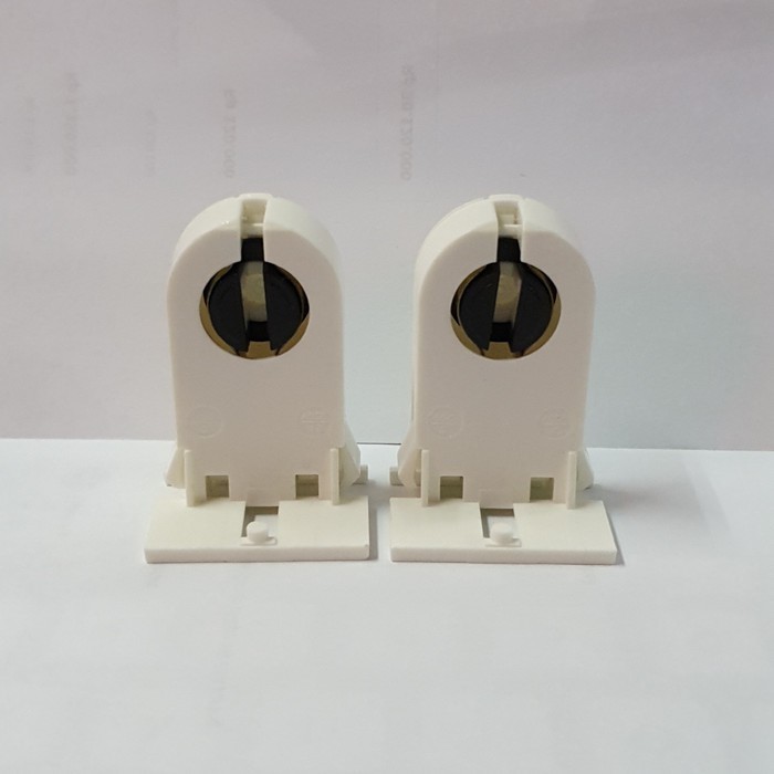 Jual Fitting Lampu Neon TL T8 Set isi 2 pcs Kaki Dudukan Starter Tusuk ...