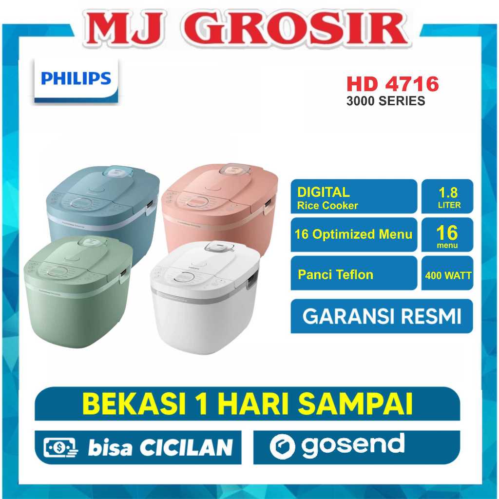 Jual MAGIC COM PHILIPS HD 4716 RICE COOKER 1.8 Liter | Shopee Indonesia