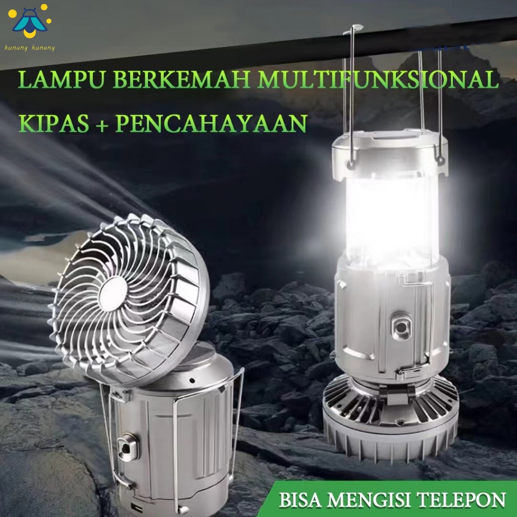 Jual 【READY】Inline badgeLampu Emergency Camping LED kipas Lampu Solar 3 ...