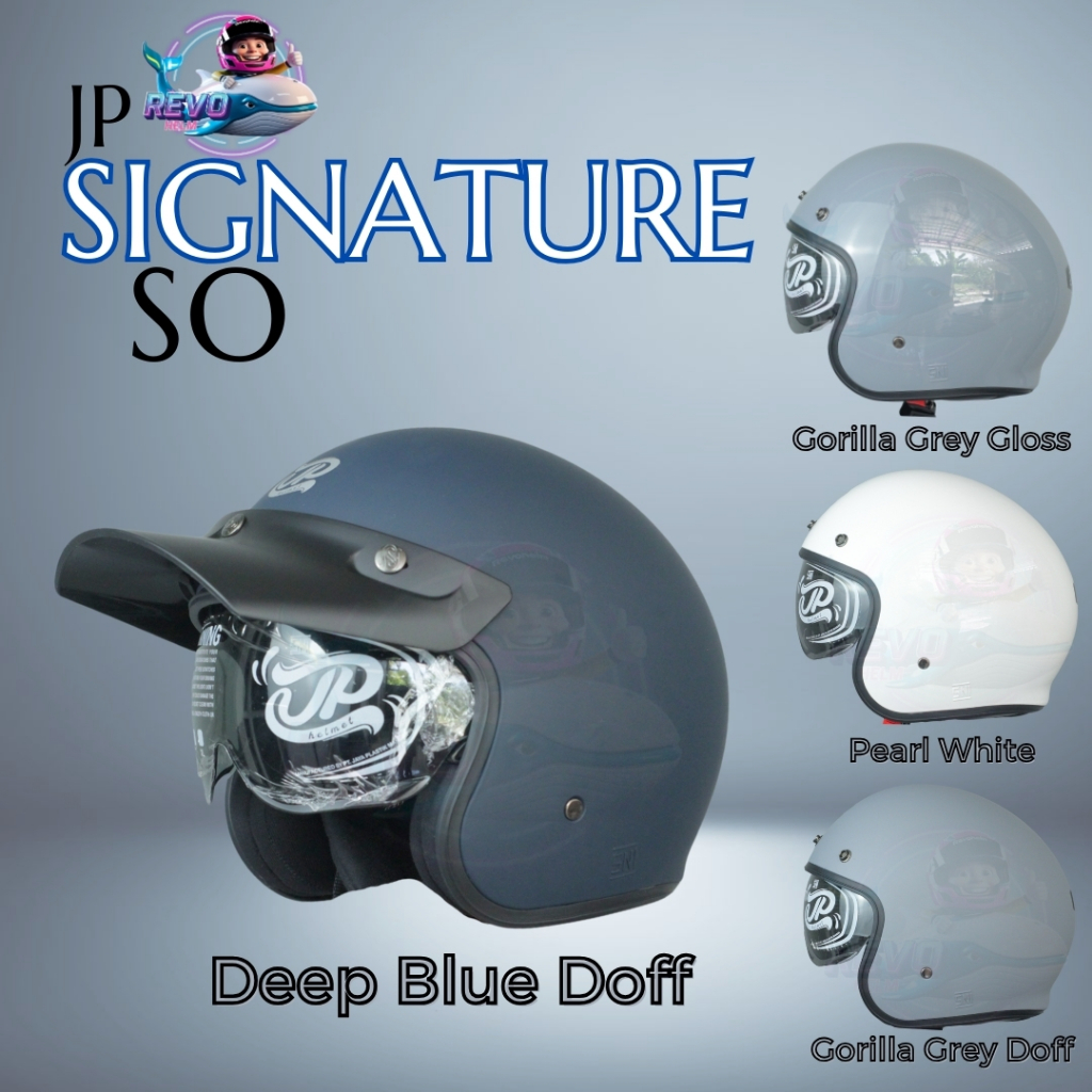Jual HELM JP SIGNATURE SO OPEN SOLID ORIGINAL, HELM HALF FACE JPX RETRO ...