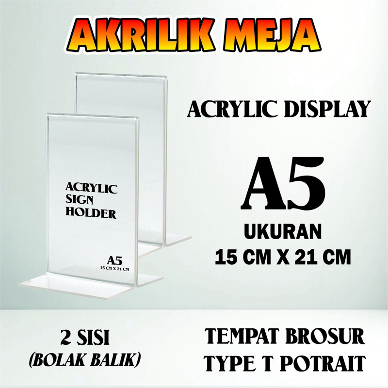 Jual Akrilik Meja Display A5 FREE Desain Custom | Shopee Indonesia