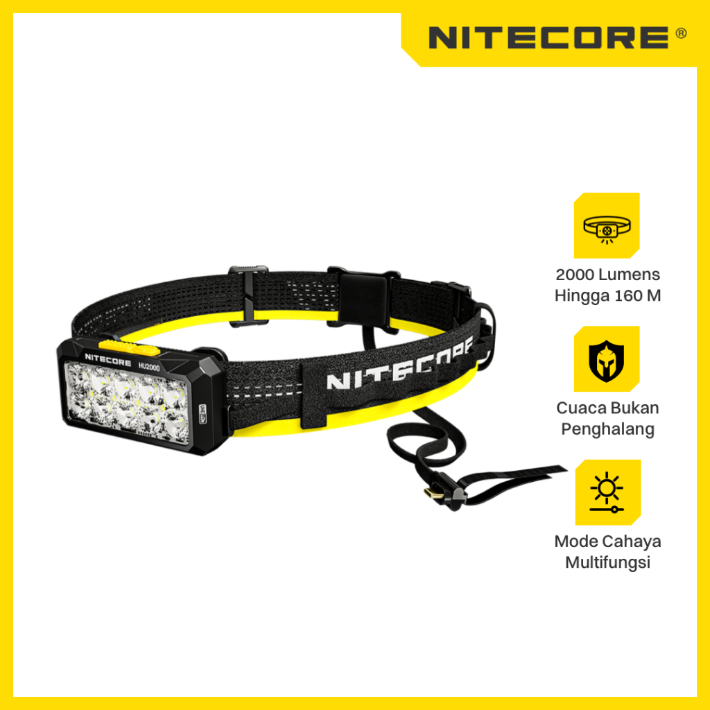 Jual NITECORE Senter Kepala Headlamp LED UHE Dual Output IP68 2000 ...