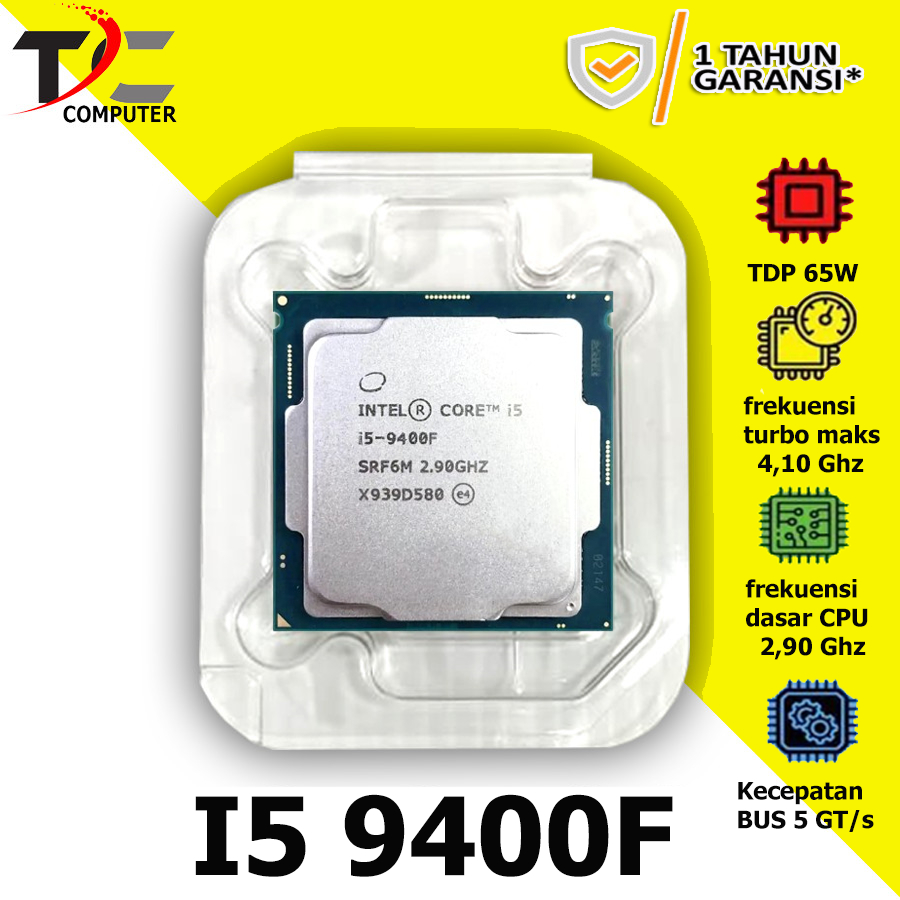 Jual Processor CPU Intel Socket LGA 1151 I5 9400F Gen 9 Coffe Lake | Shopee Indonesia