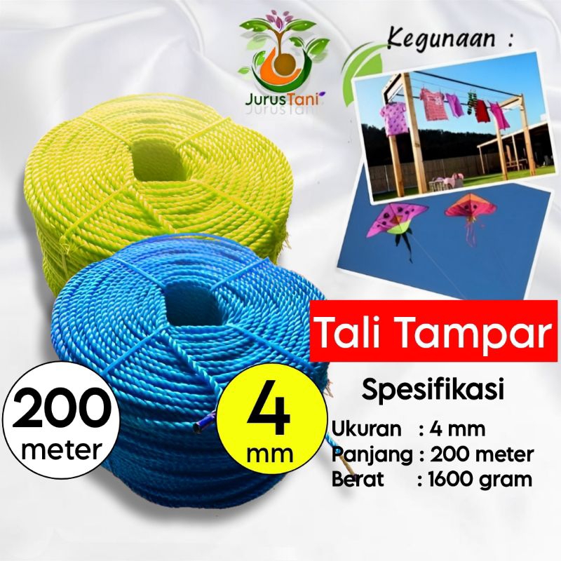 Jual Tali Tampar/Tambang 4 mm 1 Roll Panjang ±200 meter | Shopee Indonesia