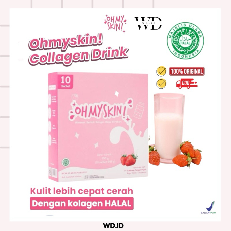 Jual (1 Box = 10 Sachet) COLLAGEN DRINK suplemen pemutih dan glowing ...