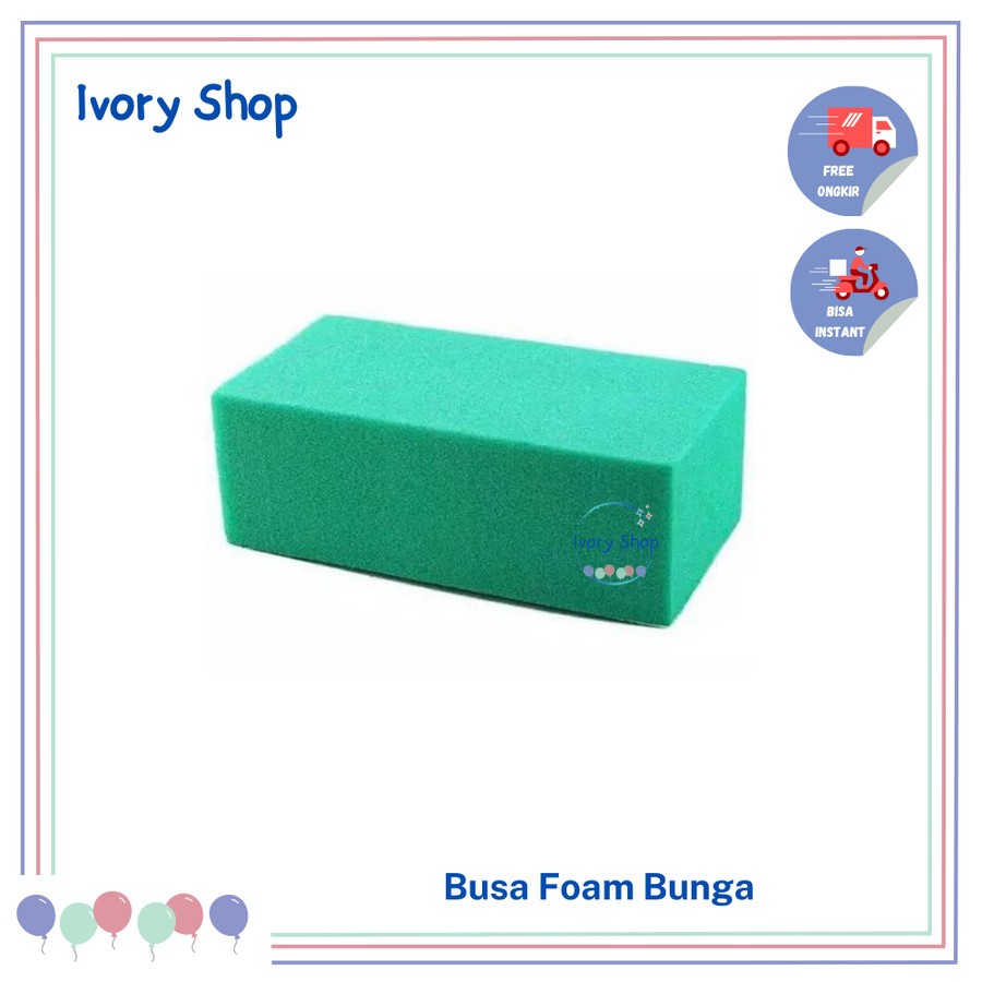 Jual Foam Kering Hijau Putih Abu Floral foam Gabus Busa Bunga Dry Peony ...