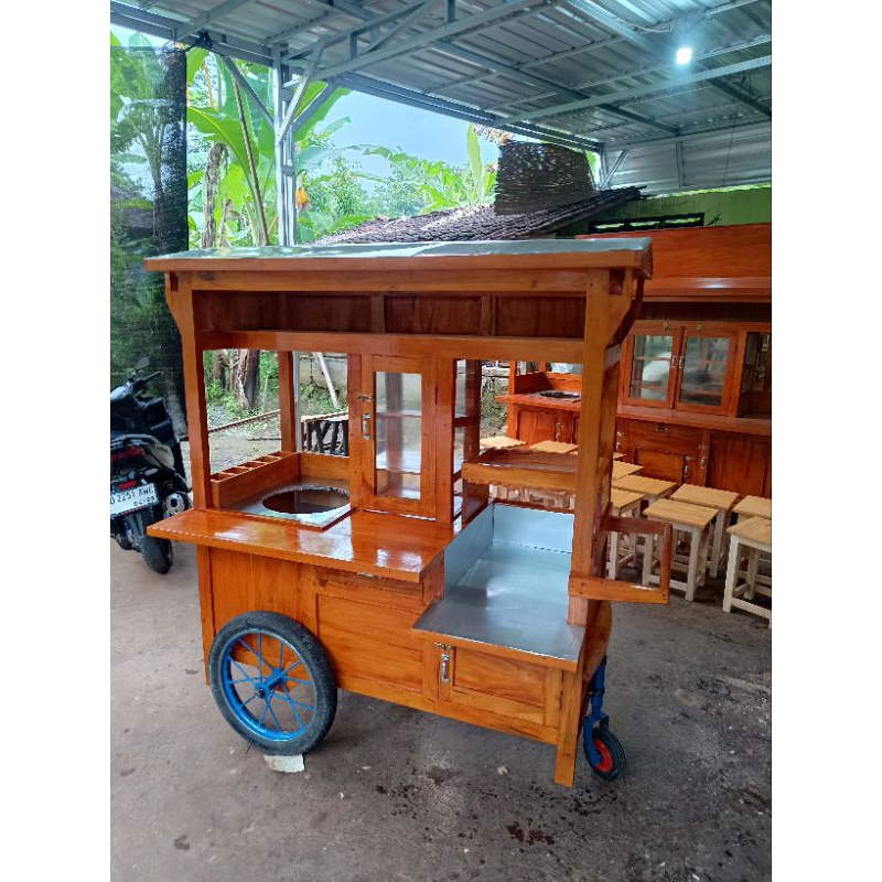 Jual gerobak bakso dan gorengan roda tiga free ongkir | Shopee Indonesia