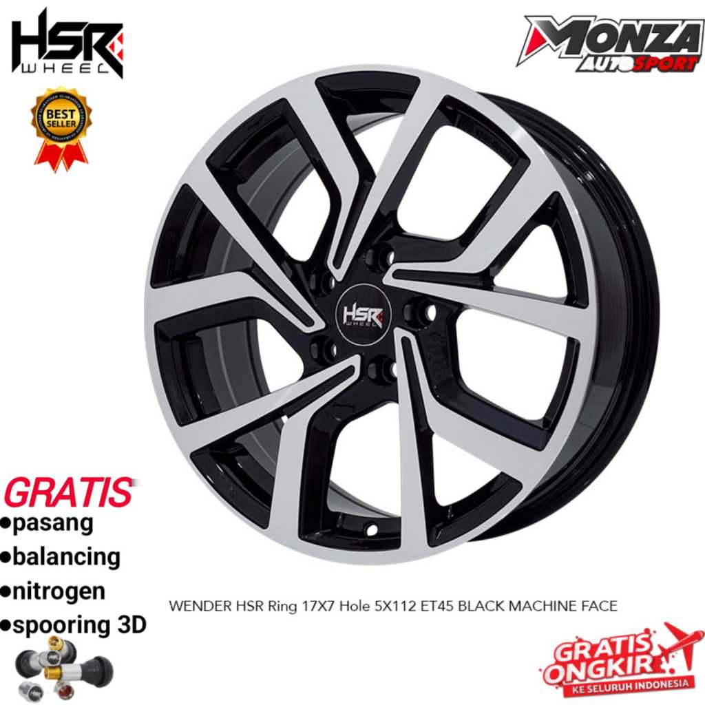 Jual Velg mobil Hsr Wender ring 17 mercy,mini cooper,tiguan,audi,scirocco dan lain-lain | Shopee ...