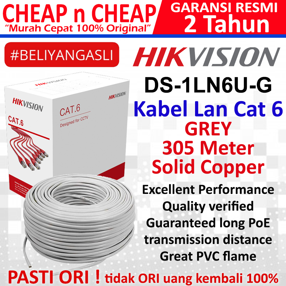 Jual HikVision DS-1LN6U-G Full Tembaga 305 Meter - Kabel Network Lan UTP | Shopee Indonesia