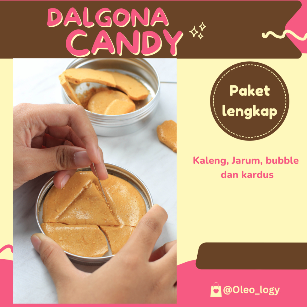 Jual Dalgona Candy Paket Lengkap kemasan Kaleng Jarum squidgame / Permen viral korea | Shopee ...