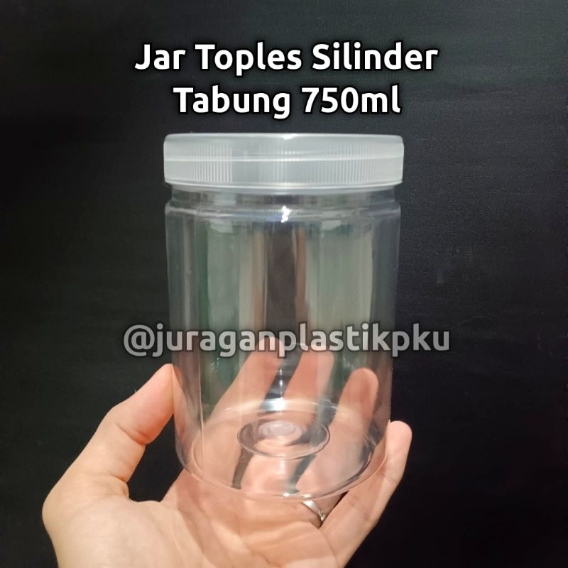 Jual Toples Jar Plastik Silinder 750ml / Botol Toples Tabung Tinggi ...