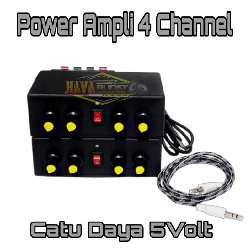 Jual Power Ampli 5Volt 4 CHANNEL Miniatur Sound System | Shopee Indonesia