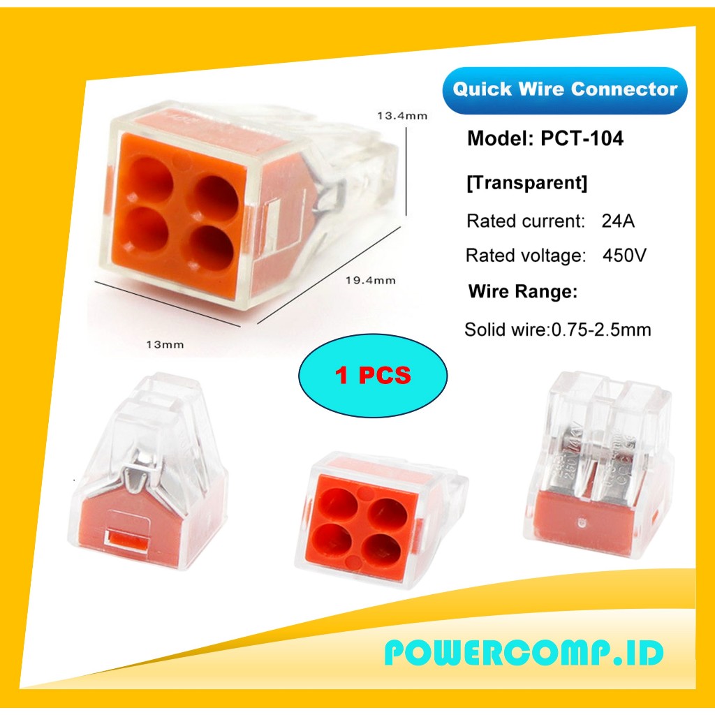 Jual Konektor Kawat! CHAOYI PCT-104 Terminal Blok Konektor Box ...