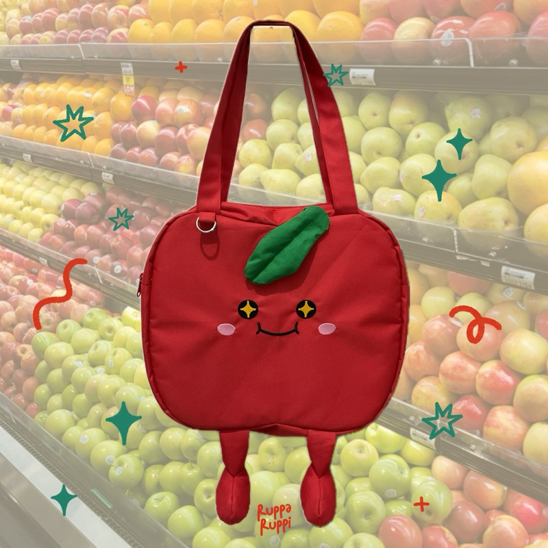 Jual Tas Apel Tote bag Berkaki Lucu (tanpa slingstrap) by Ruppa Ruppi ...