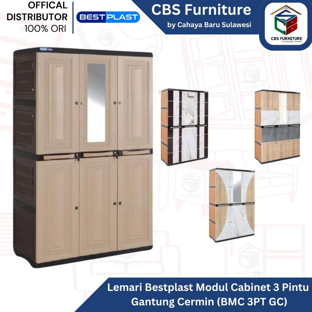 Jual BestPlast - Lemari Pakaian BestPlast Modul Cabinet 3 Pintu Gantung ...