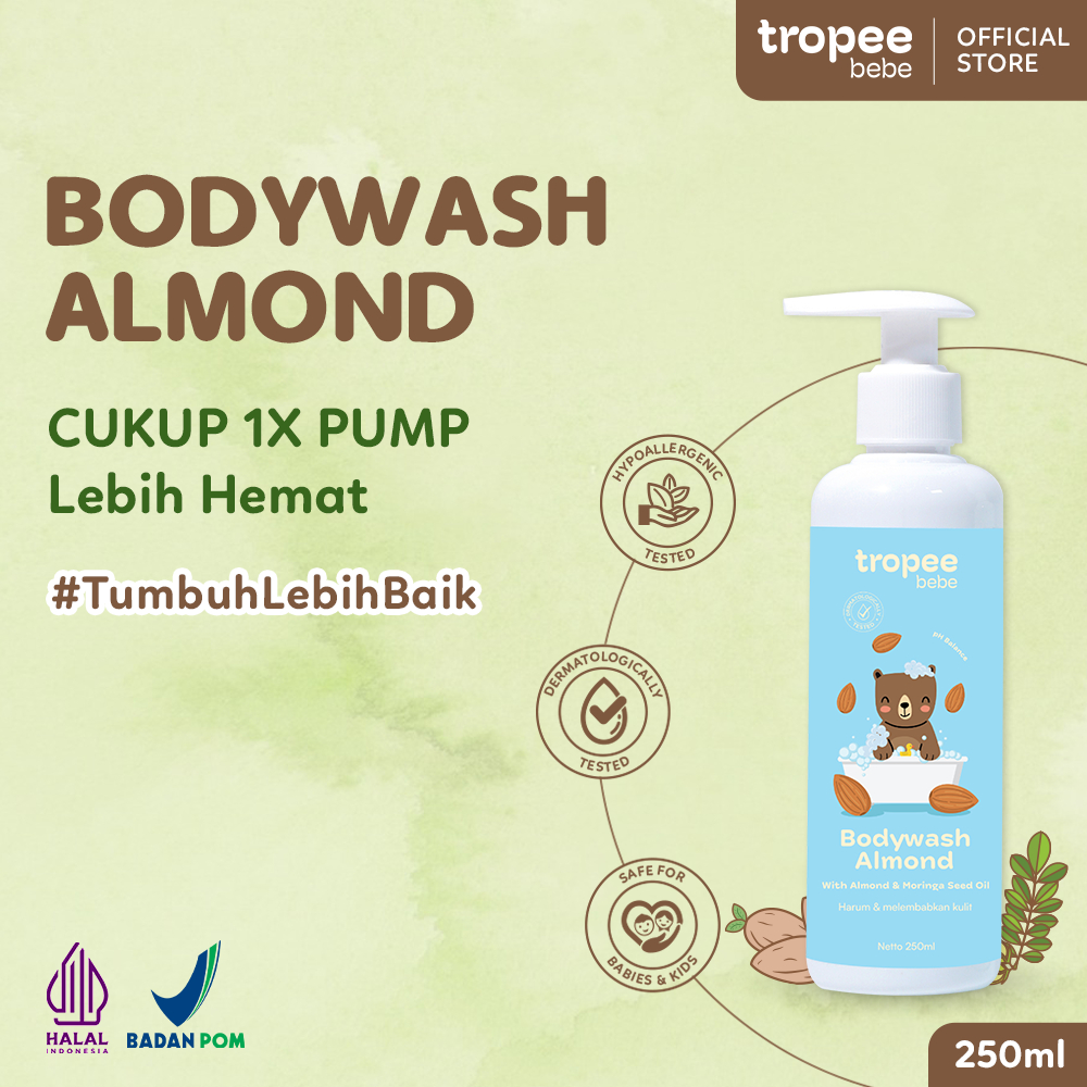 Jual Tropee Bebe Almond Body Wash 250ml | Sabun Mandi Anak ...