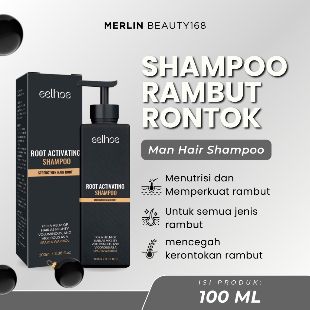Jual Eelhoe Root Activating Shampoo Man Hair Growth Shampoo Natural ...