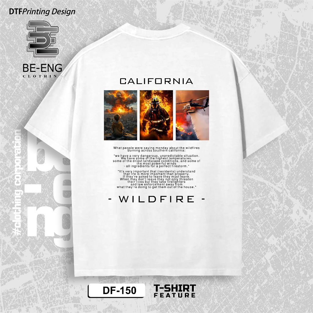 Jual Kaos oversize "CALIFORNIA" bahan cotton combed 20s dengan sablonan ...