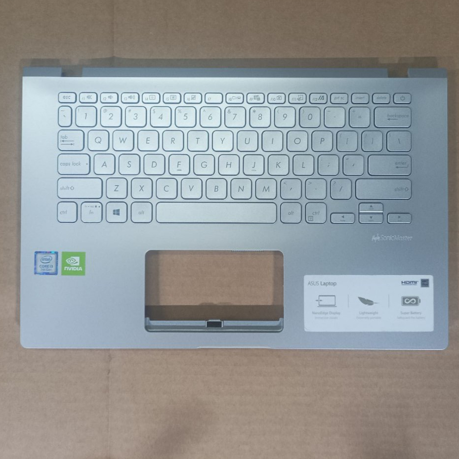 Jual Top case Palm Rest Frame Keyboard Asus A409 M409 Silver Mulus ...