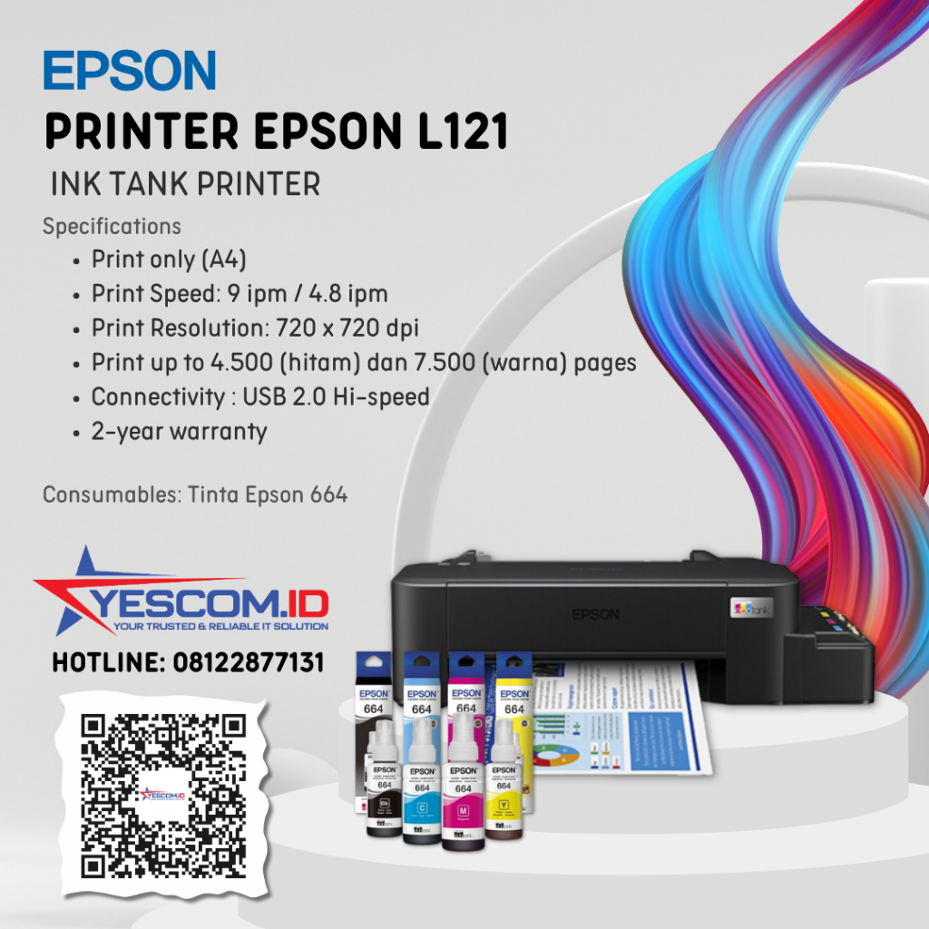 Jual Printer Epson EcoTank L121 [Print Only] | Shopee Indonesia