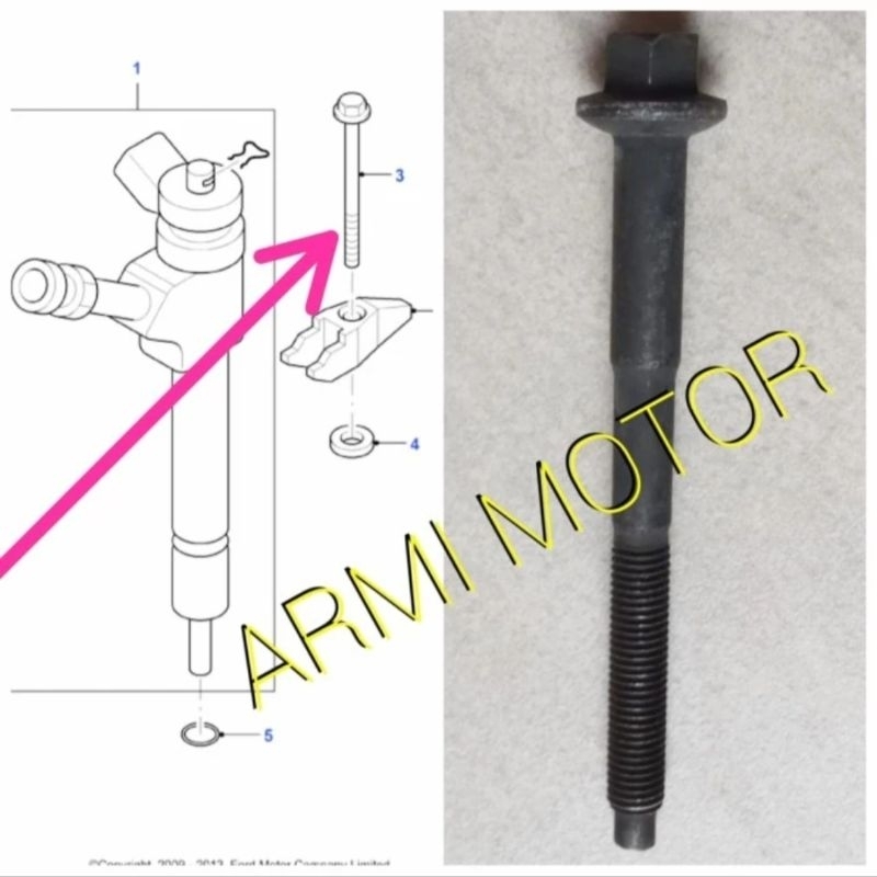 Jual Baut Injector Ford Everest Ranger 2.5 cc 3.0 cc TDCI Bolt Injector ...