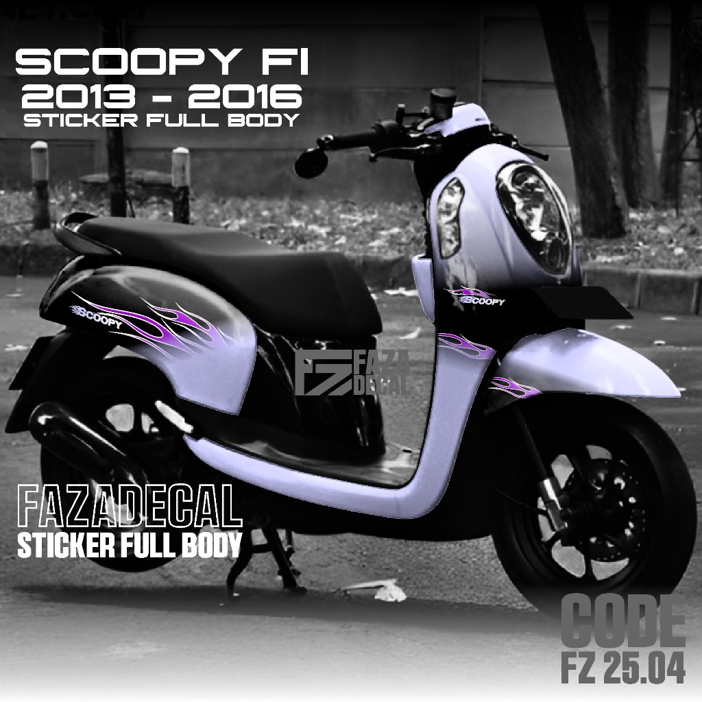 Jual ( COD ) Decal Sticker Scoopy Fi Old 2013 2014 2015 2016 Full Body ...
