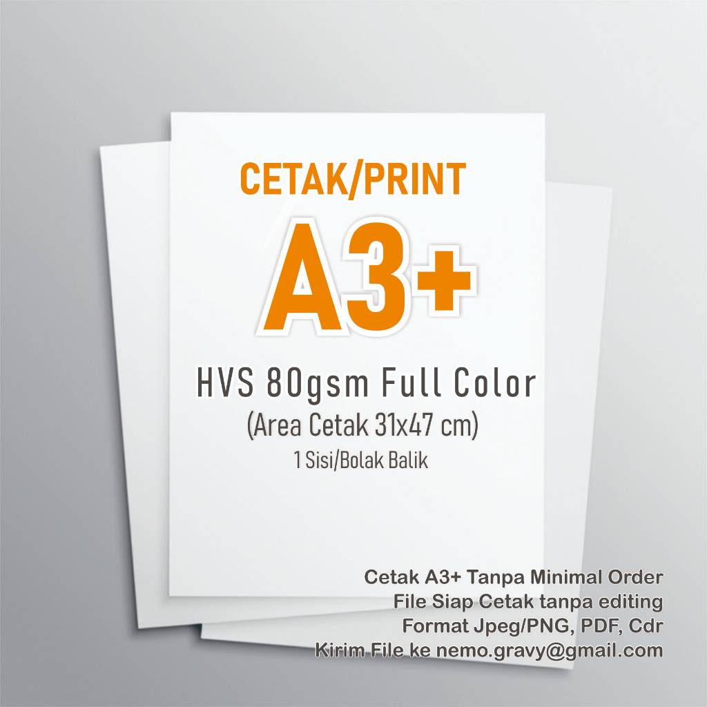 Jual A3+ CETAK HVS KERTAS 80 gsm | Shopee Indonesia
