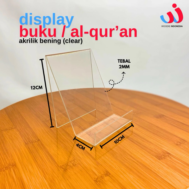 Jual Display Buku Akrilik Tatakan Buku Akrilik Stand Penyanggah Buku ...