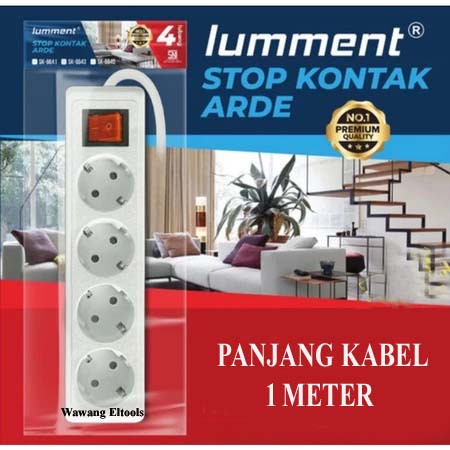 Jual Stop Kontak 2 3 4 5 Lubang Panjang Kabel 1. M / Stopkontak Arde Colokan Kabel + Saklar SNI ...
