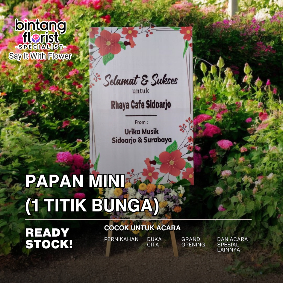Jual Rangkaian Papan Bunga Mini 1 Titik Bunga Ukuran 120x80 Compact ...