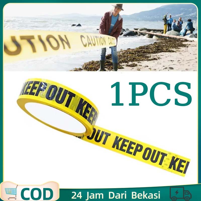 Jual 30m Police Line Hitam Kuning Baricade Line Garis Proyek Safety ...