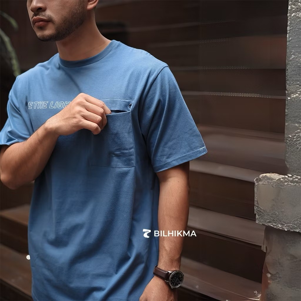 Jual BILHIKMA - Kaos Polos Basic Pocket Anak Remaja Dewasa Zayn | Shopee Indonesia
