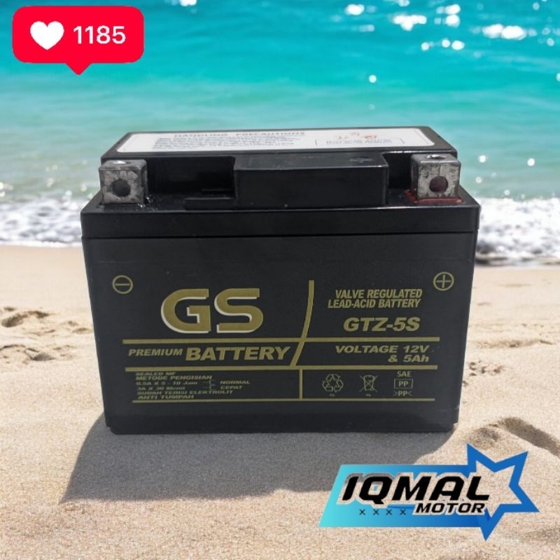 Jual GS Premium Baterai GTZ-5S Aki kering motor | Shopee Indonesia