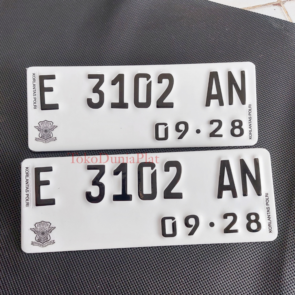Jual PLAT NOMOR MOTOR BAUT TANAM FONT BARU DAN FONT LAMA PAKE LOGO DP09 ...