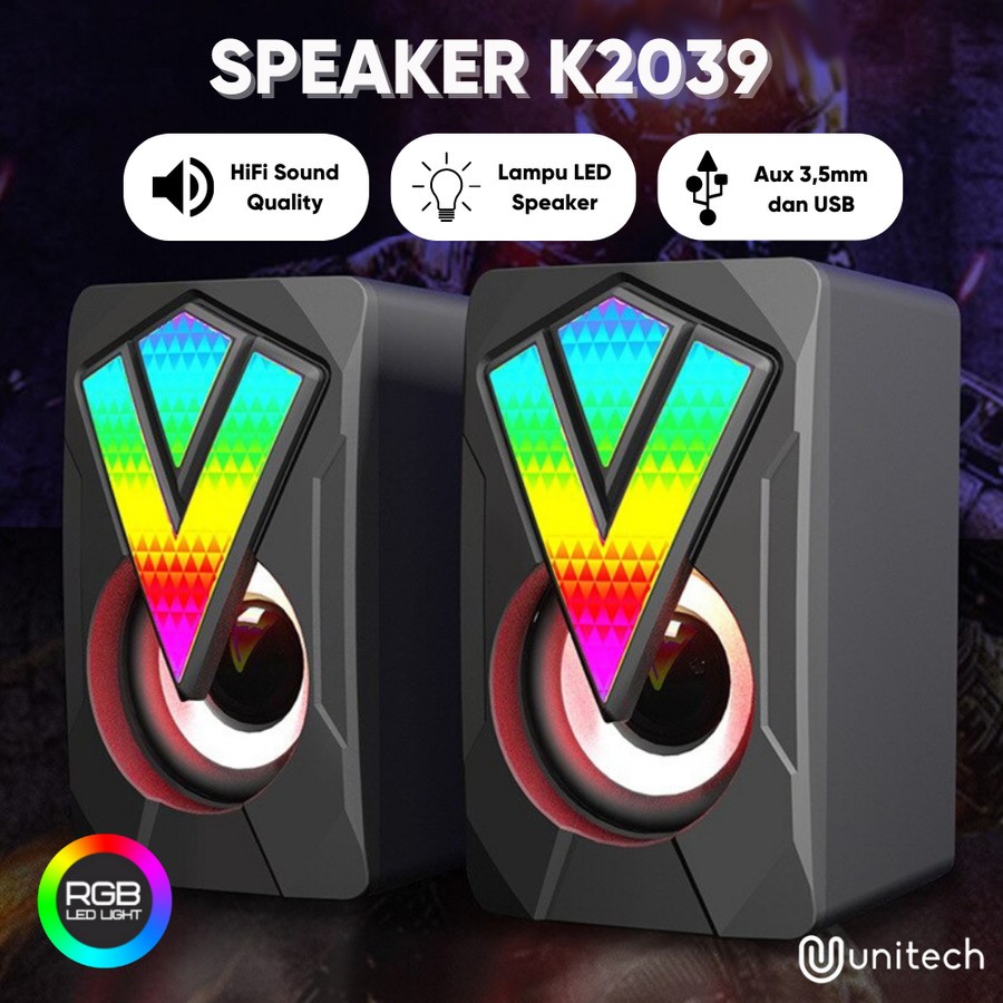 Jual Speaker Desktop Mini Multimedia Unitech K-2039 Speaker Komputer ...