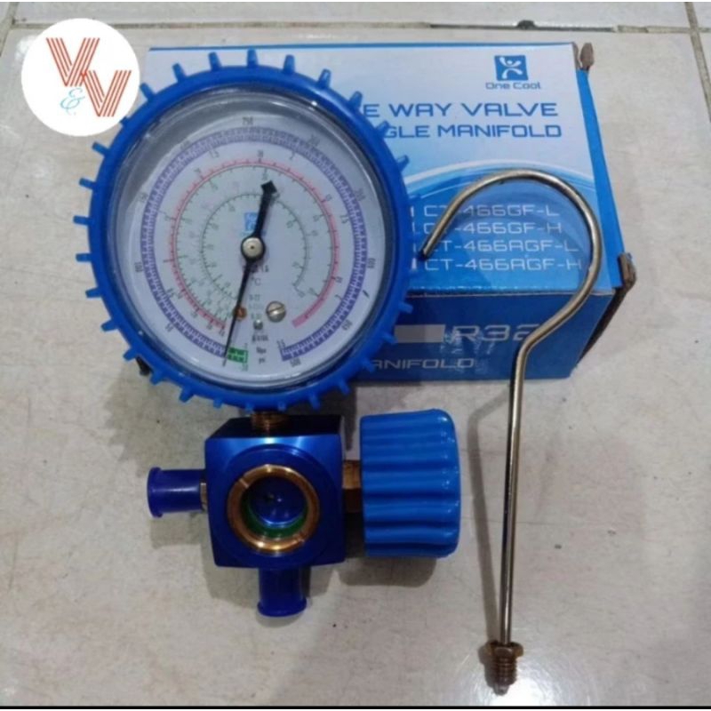 Jual manifold multi AC single sight glass R22,R32/R410 (500 psi) | Shopee Indonesia