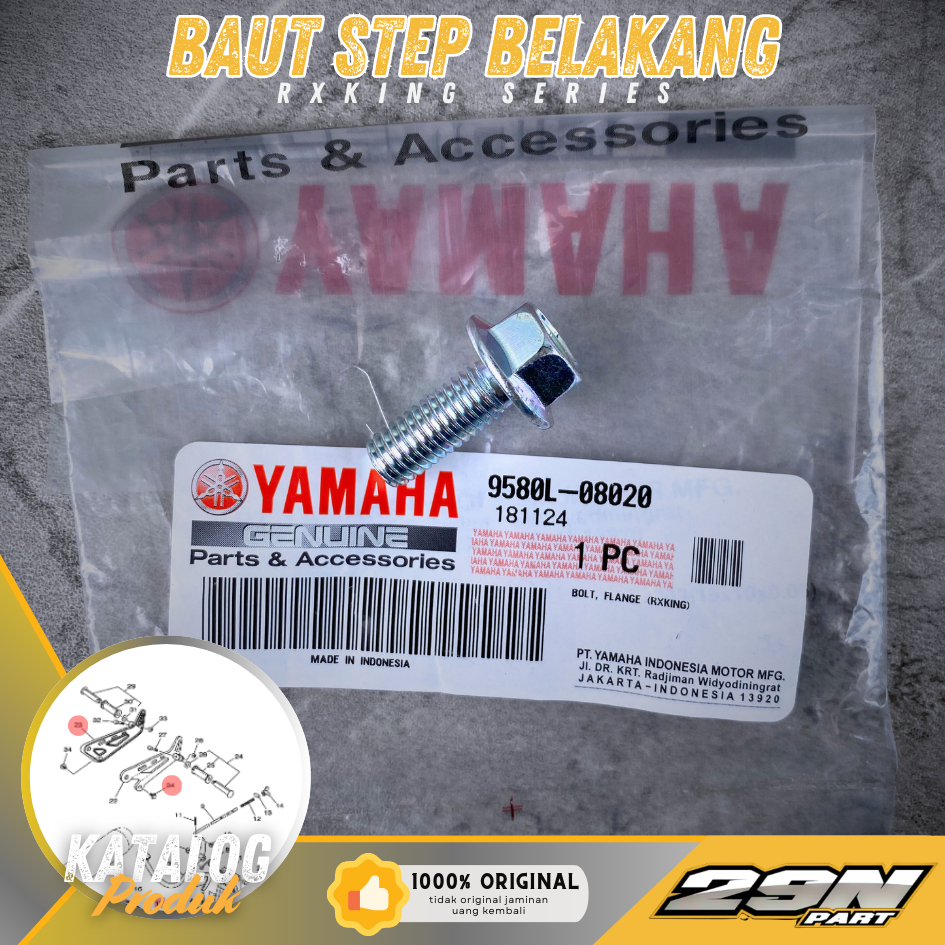 Jual Baud bracket baut Step Belakang Bawah RX king Original | 9580L ...