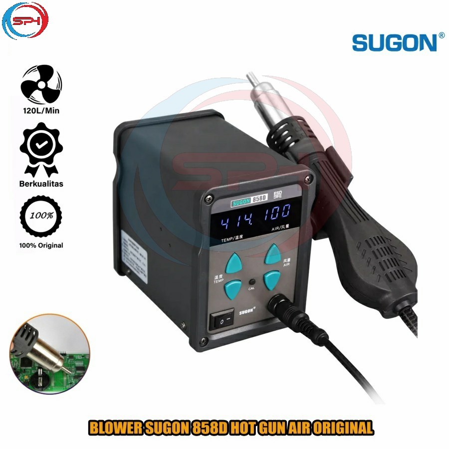 Jual Sugon 858D Solder Blower Soldering Hot Air Gun Rework 858 D 700W ...