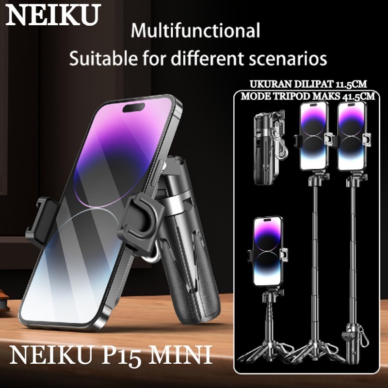 Jual NEIKU P15 MINI 3 IN 1 TRIPOD TONGSIS HOLDER HP UNIVERSAL DENGAN ...
