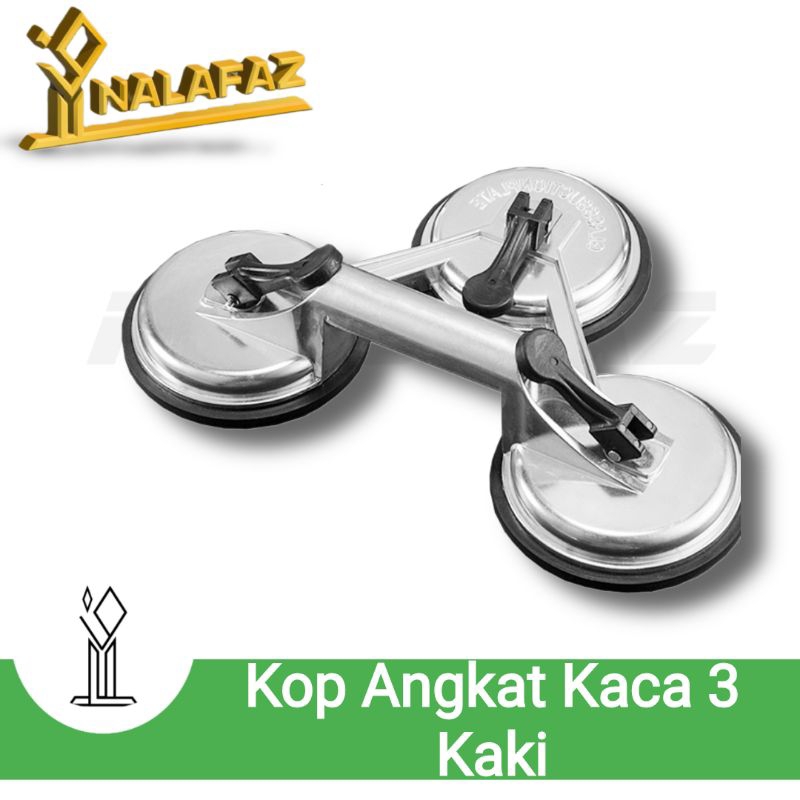 Jual Kop Kaca Kaki 3 Gagang Aluminium Glass Suction Plates alat Angkat ...