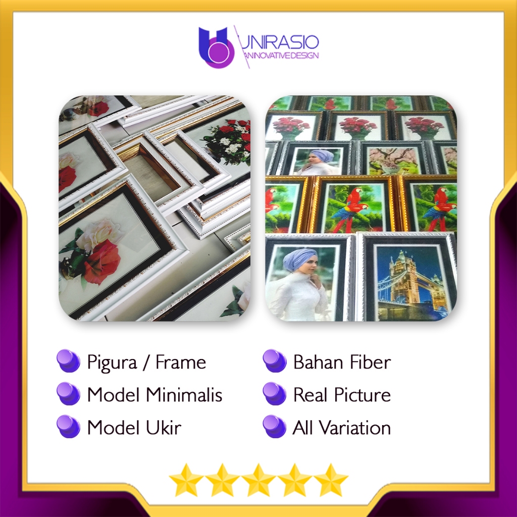 Jual Pigura / Frame Berbagai Ukuran | Minimalis & Ukir | 4R | 10R ...