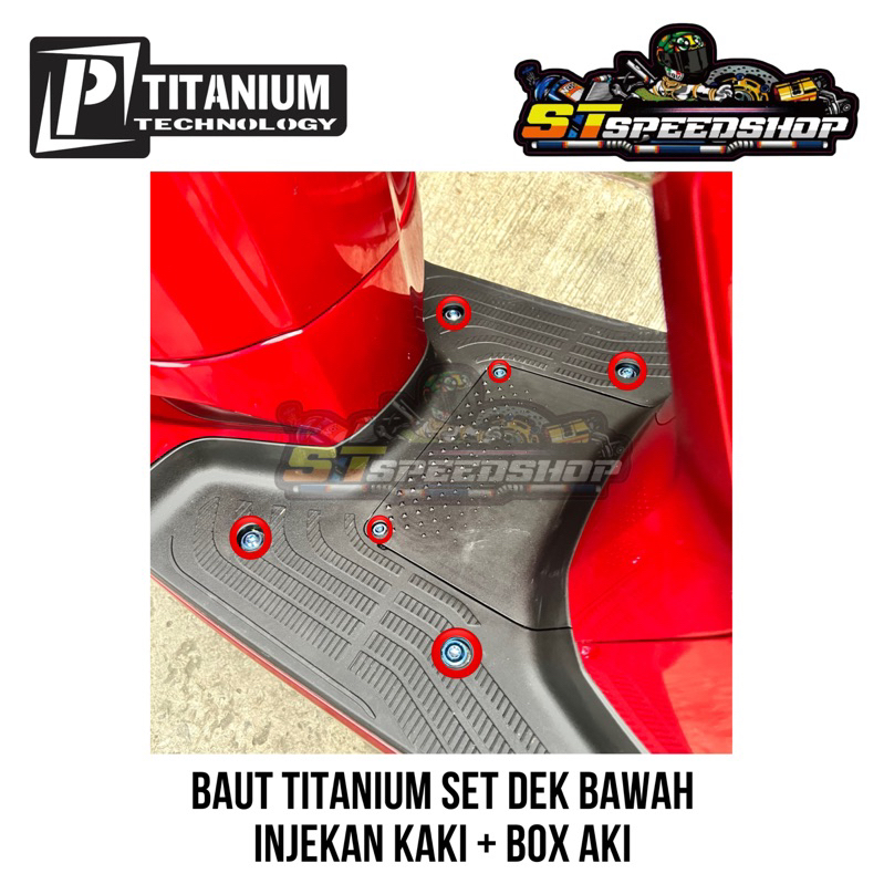 Jual Baut Titanium Set Dek Injekan Kaki Box Aki Stylo | Shopee Indonesia