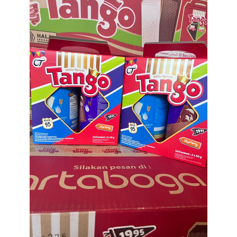 Jual Tango Twin Pack 2 kaleng x @50 Gr 1 pack Milky Chocolate & Vanila ...