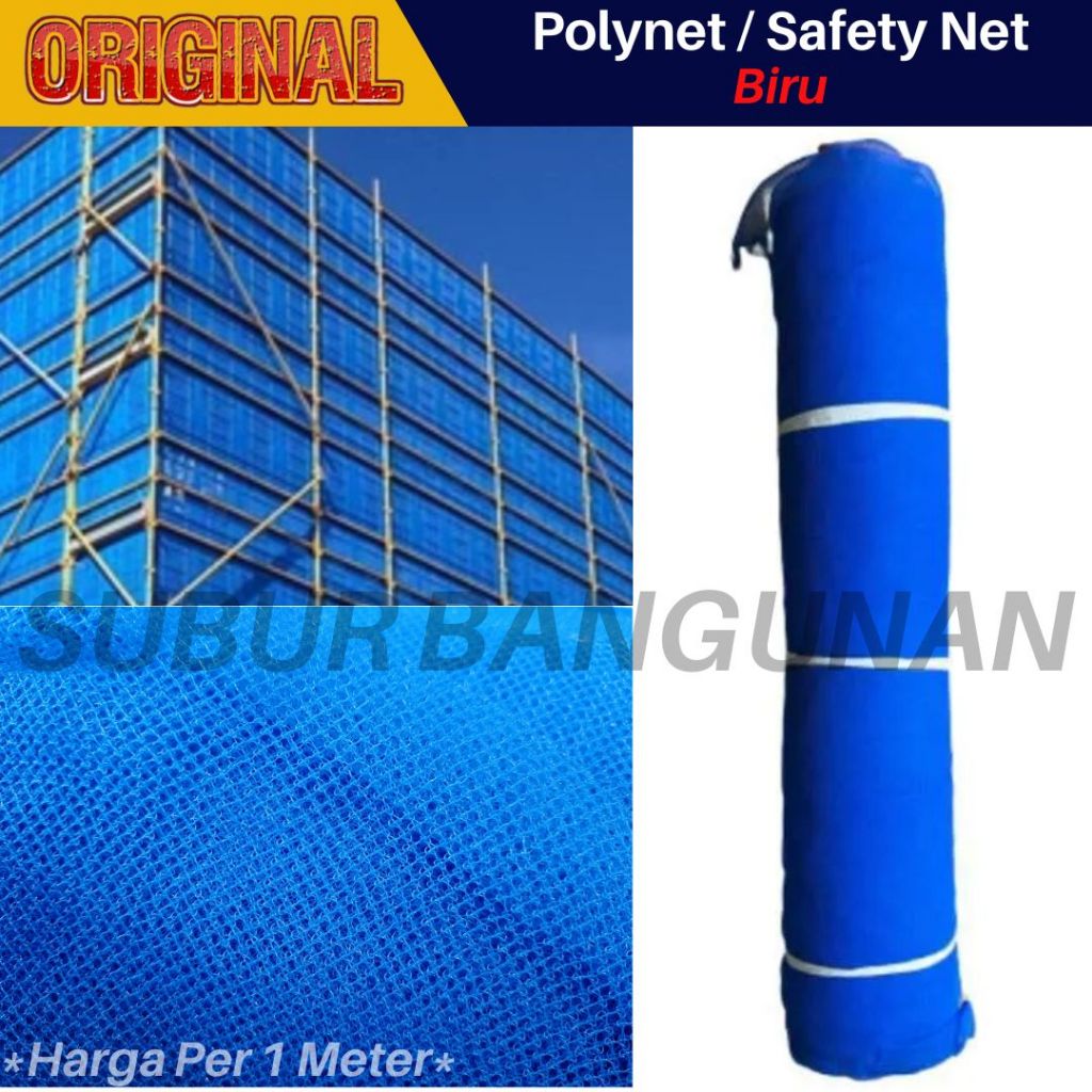 Jual Eceran Jaring Pengaman Polynet Net Safety Proyek Polinet Biru L 1 ...