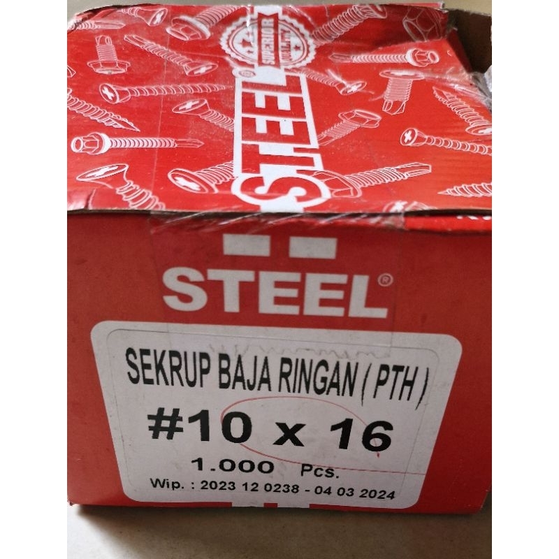 Jual Sekrup Baja Ringan Putih 10 x16 (1 Dus 1000 biji) | Shopee Indonesia