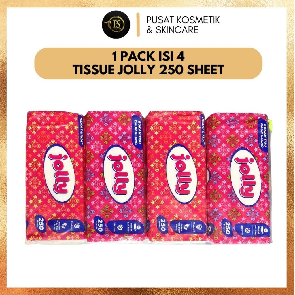 Jual 1 Pack Isi 4 Tissue Wajah jolly 250 Sheet - Facial Soft Tissue ...