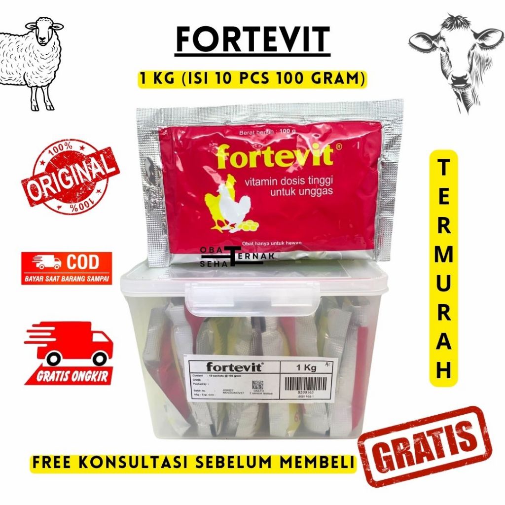 Jual FORTEVIT 100 GRAM (1 BOX ISI 10 SCT) - Vitamin Dosis Tinggi untuk ...