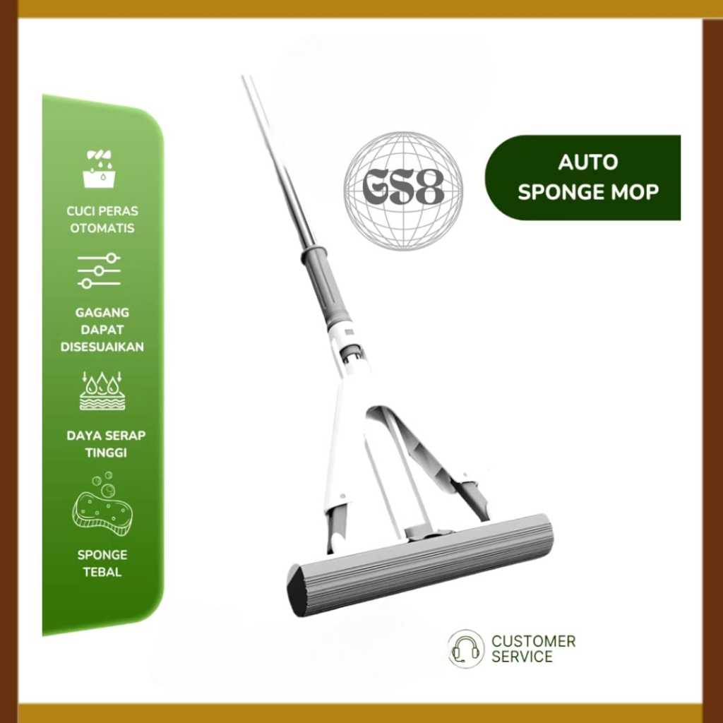 Jual (GS8)Alat Pel Busa Set Peras Cleaning Mop Daya Serap Tinggi Mudah ...