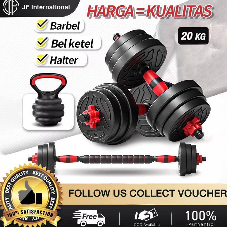 Jual 22LANGSUNG KIRIM Terbaru 225 Dumbbell Set 2KG Kettlebell Fitness ...